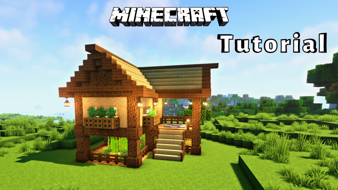 Minecraft House Tutorial : Large Wooden Survival House (How to Build ...