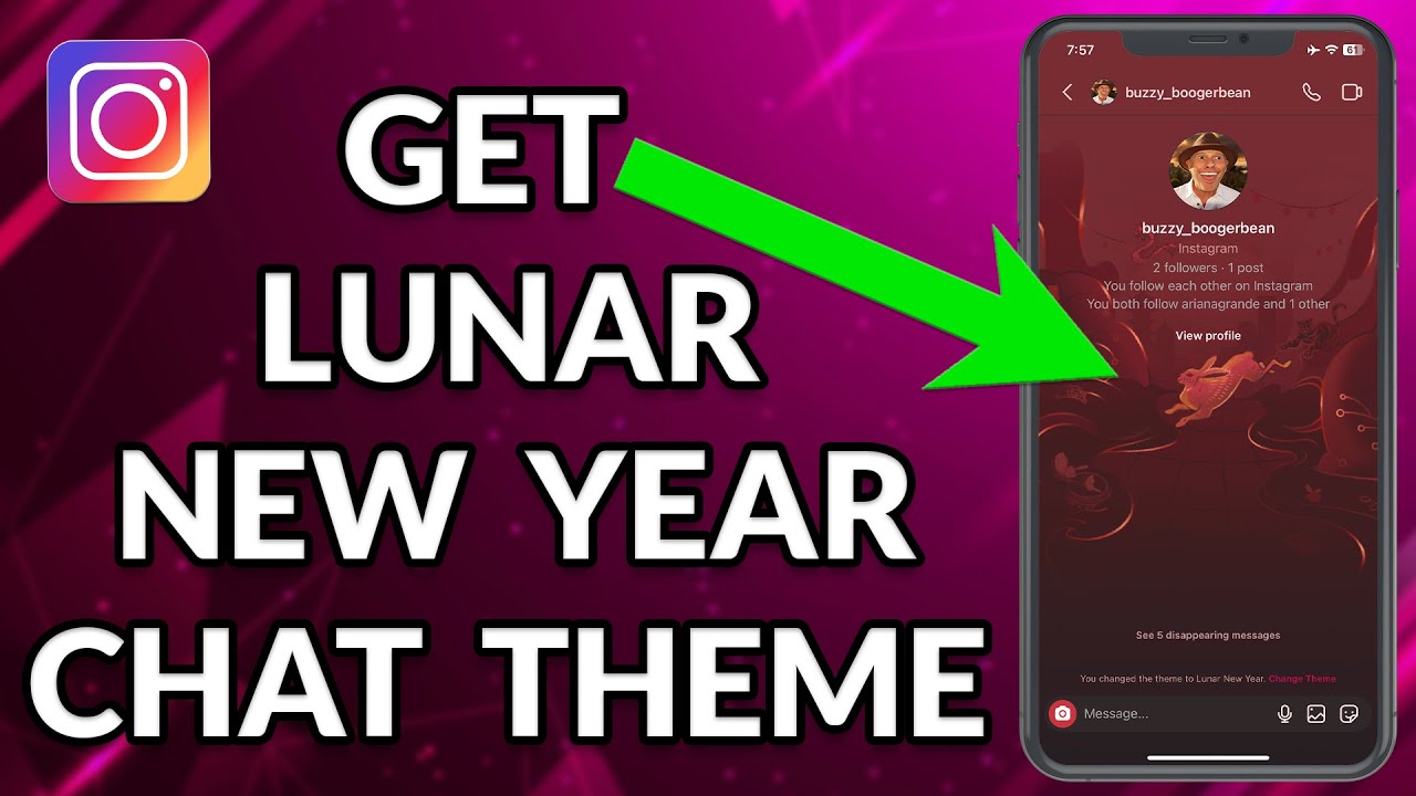How To Get Lunar New Year Chat Theme On Instagram - YouTube