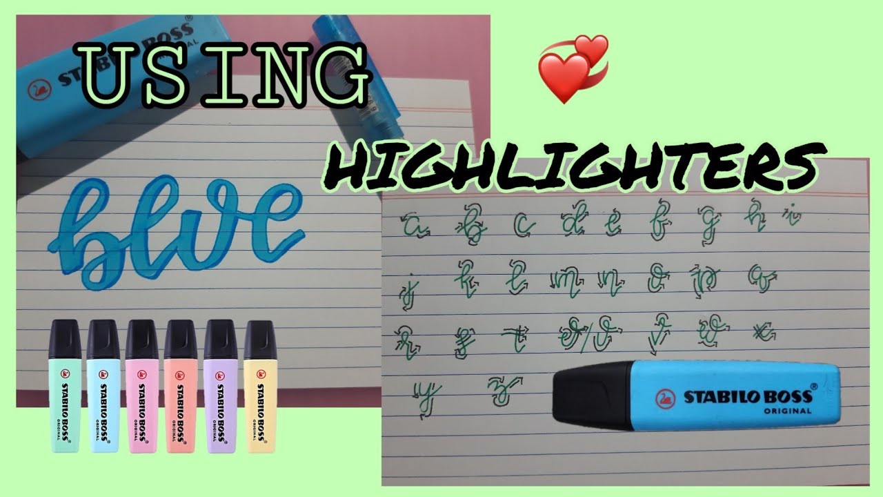 HOW TO MAKE A CALLIGRAPHY USING HIGHLIGHTERS! (EASY!) - YouTube