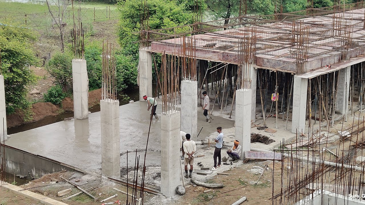 Grade slab casting work | Column casting kaise | slab shuttering work ...