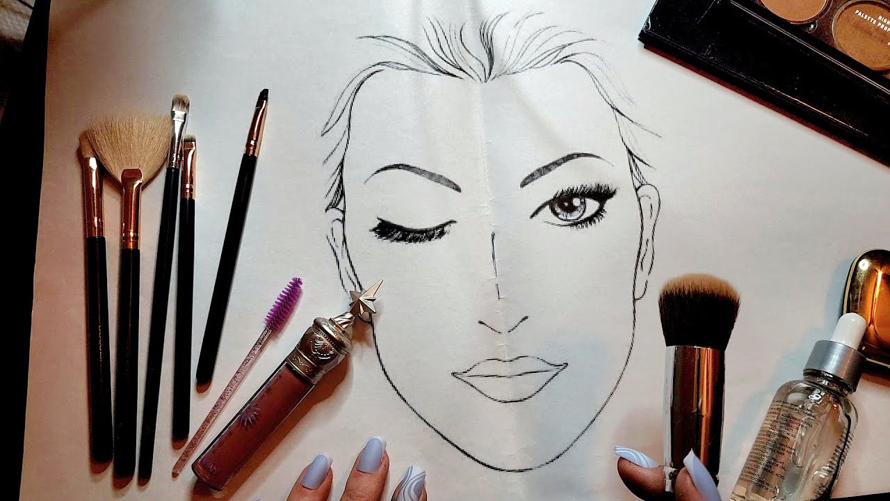 ASMR- Makeup On A Paper Face - YouTube