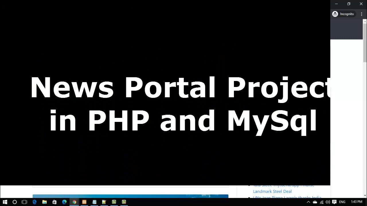 Online News Portal using PHP/MySQLi | Free Source Code - YouTube