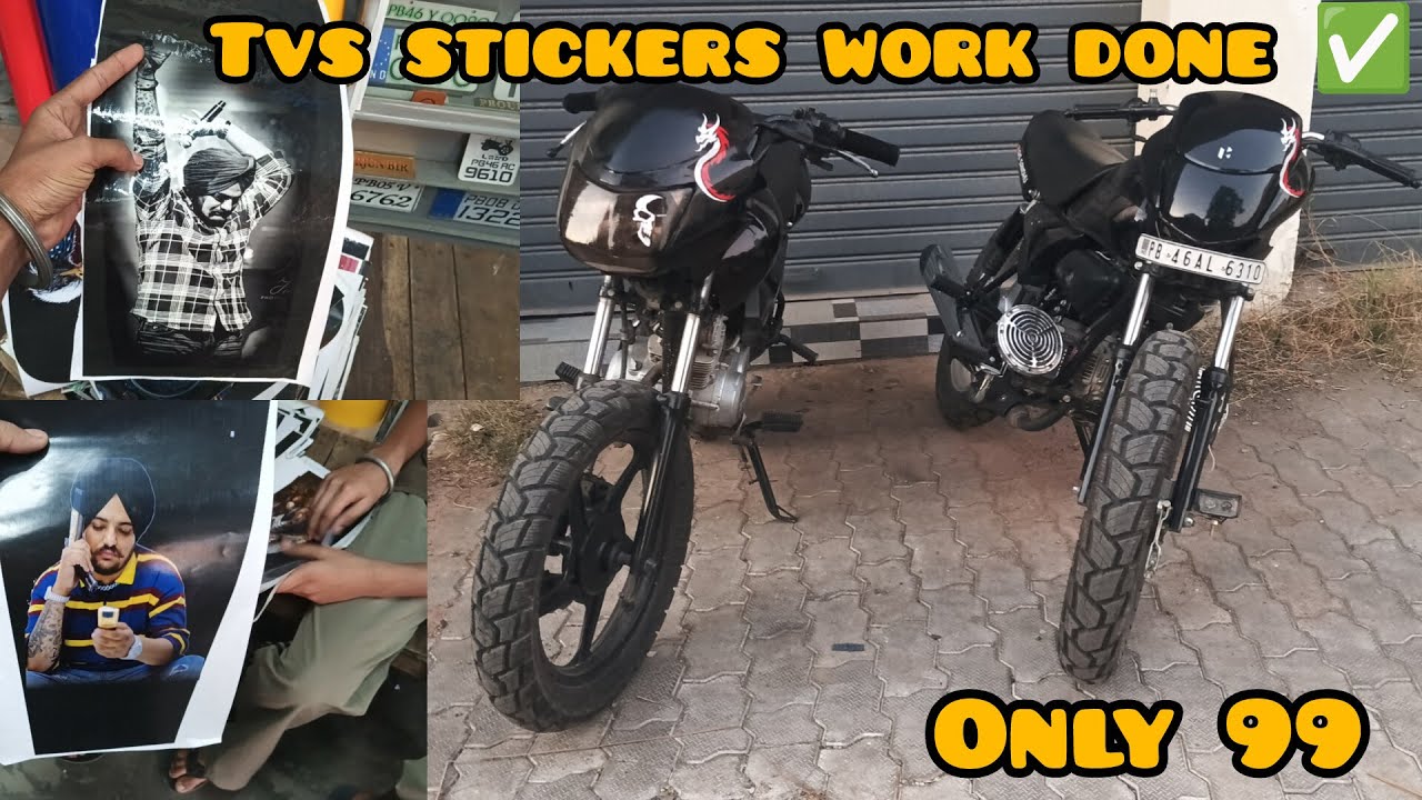 TVS & Deluxe Te Sticker Work Dekho – Full Shandaar Look 🔥 | Punjabi ...