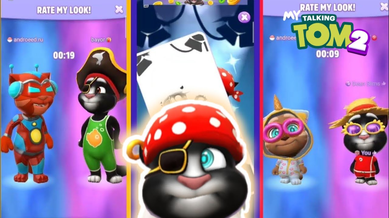 My Talking Tom 2 - Iron Tom vs Pirates Tom vs Lollipop Onesie - YouTube