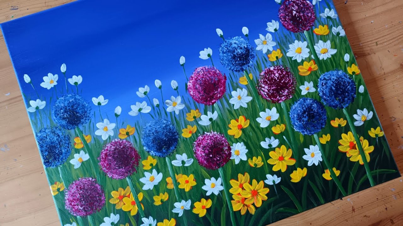 Blumen Malen Acryl Anleitung