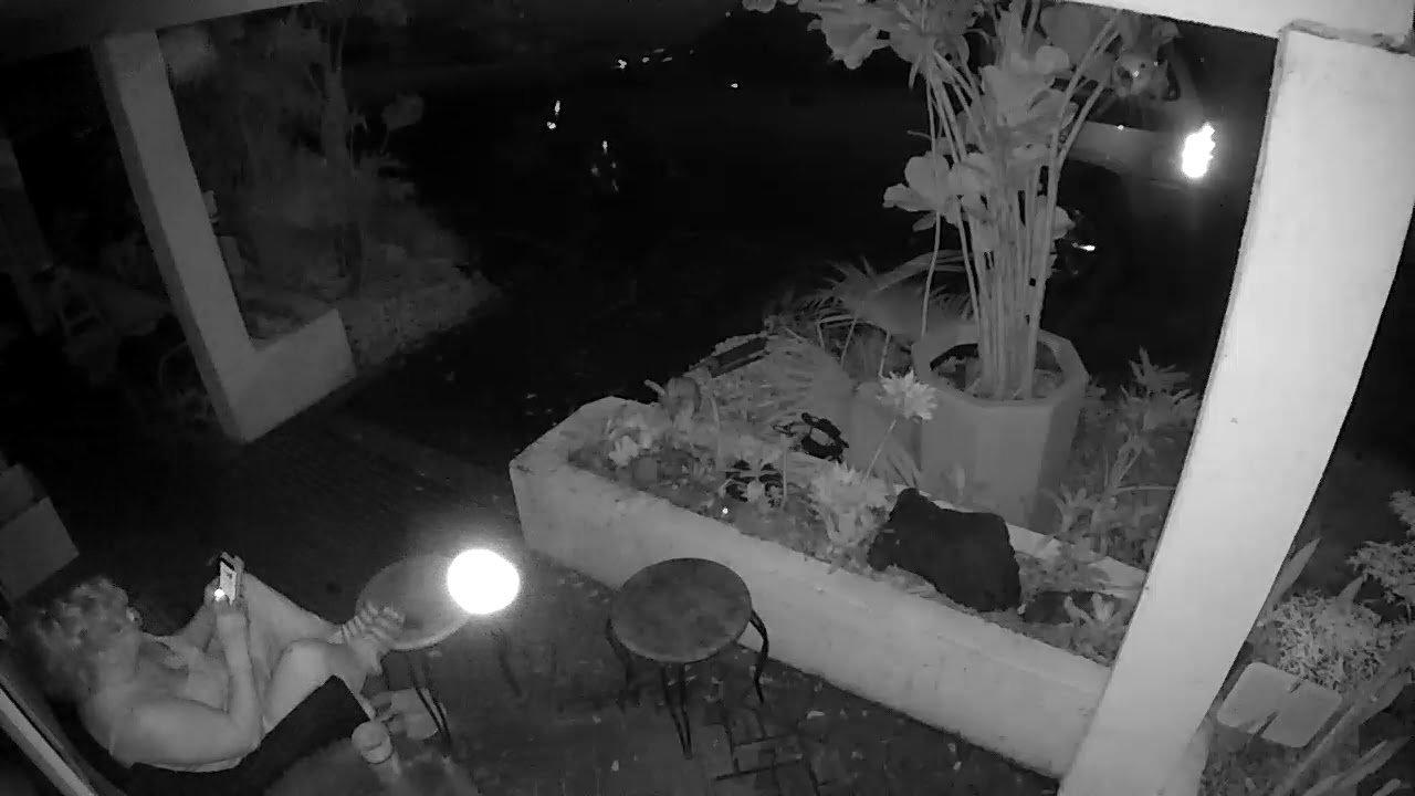 Security camera nighttime captured this light - orb??? - YouTube