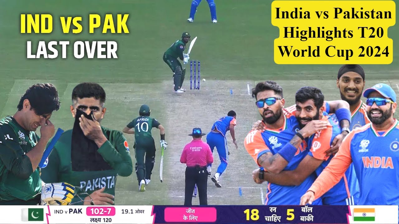 India vs Pakistan highlights T20 world cup 2024 | India vs Pakistan ICC ...