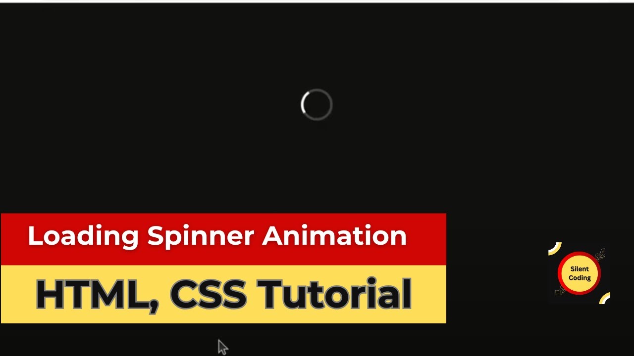 How To Make Loading Spinner Animation? - HTML, CSS Tutorial - YouTube