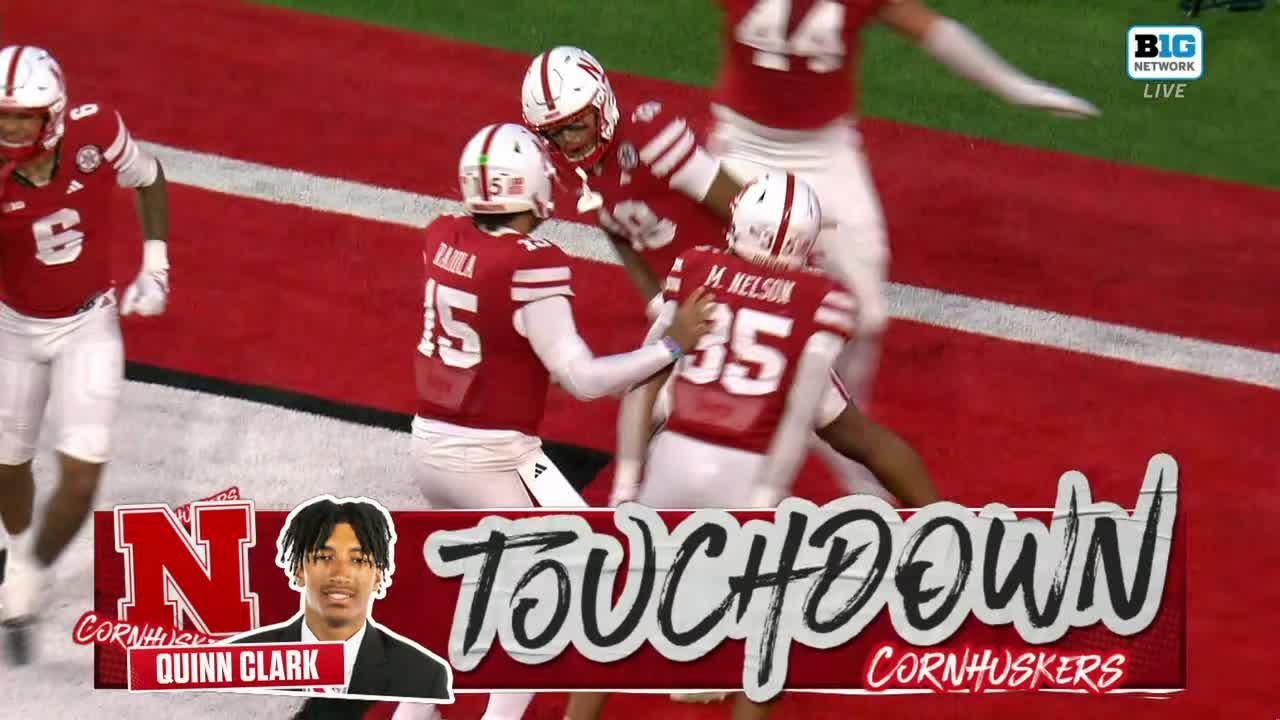 Quinn Clark's First Career TD vs. Akron | Nebraska Football | 09/06 ...