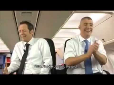 Clapping when the plane lands - YouTube