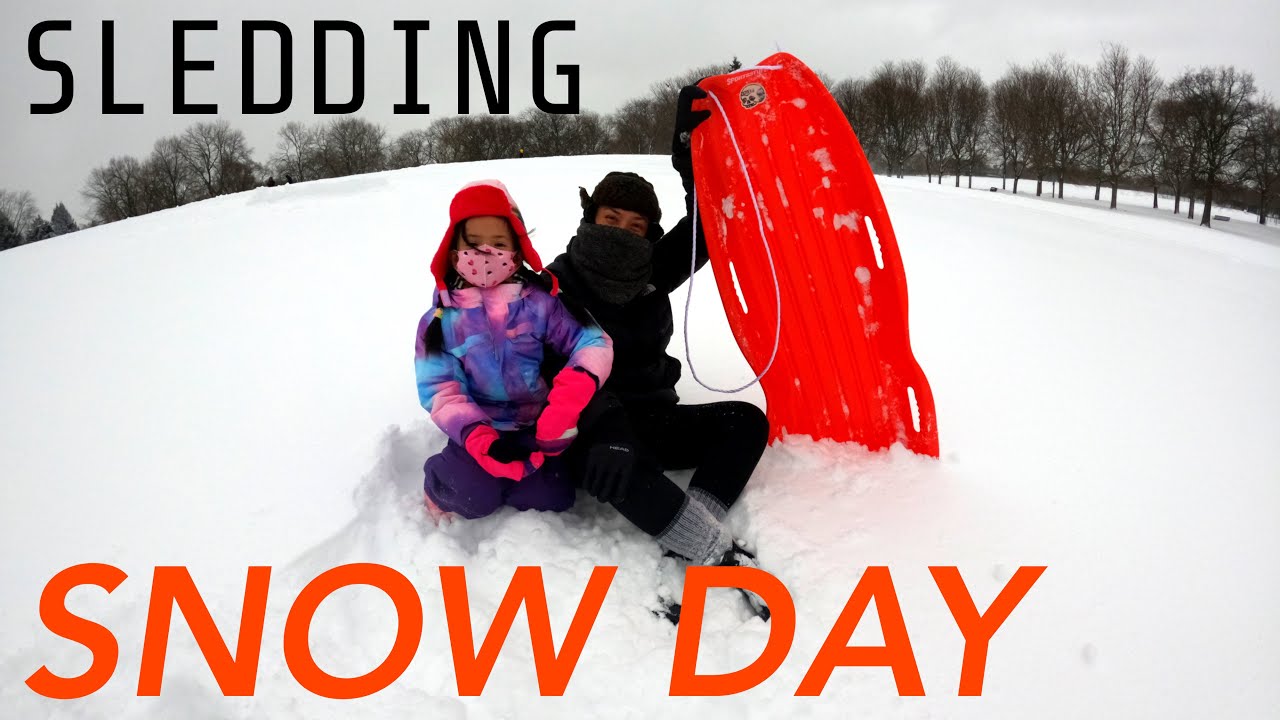 SLEDDING IN THE SNOW/ HOW TO USE A SLED #WINTERSEASON - YouTube