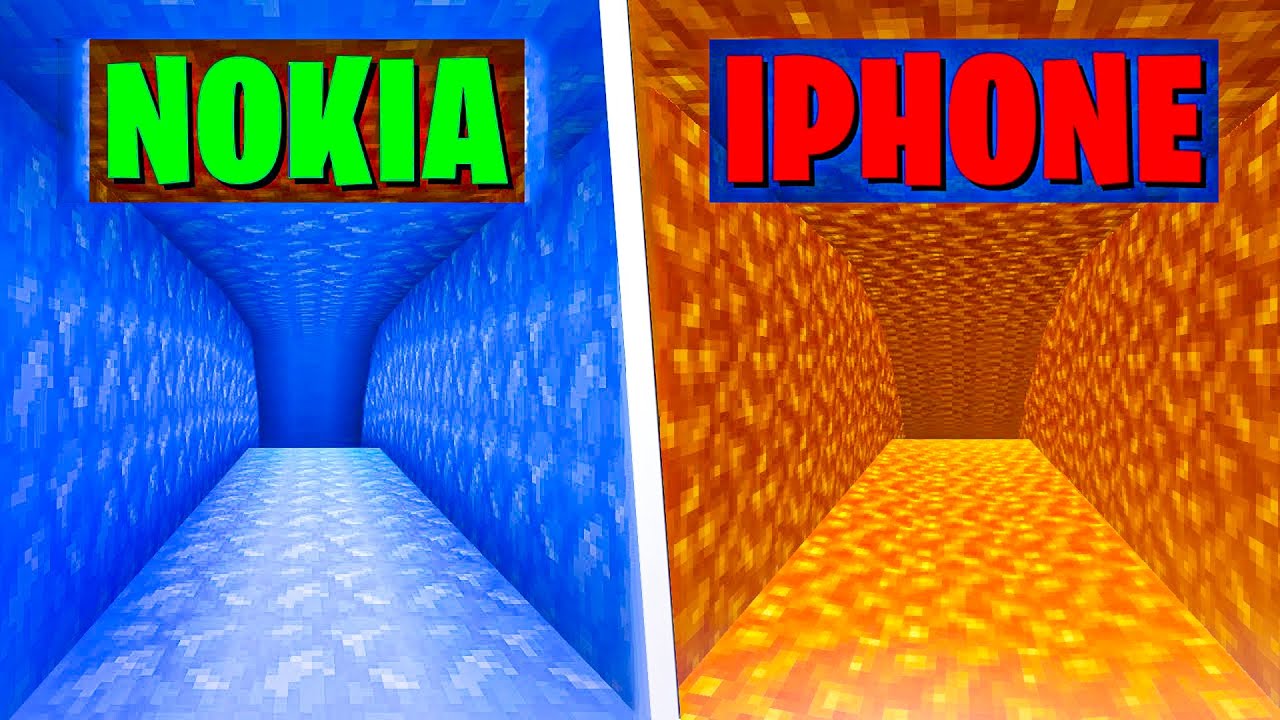 phone batteries in minecraft! Iphone VS Nokia! - YouTube