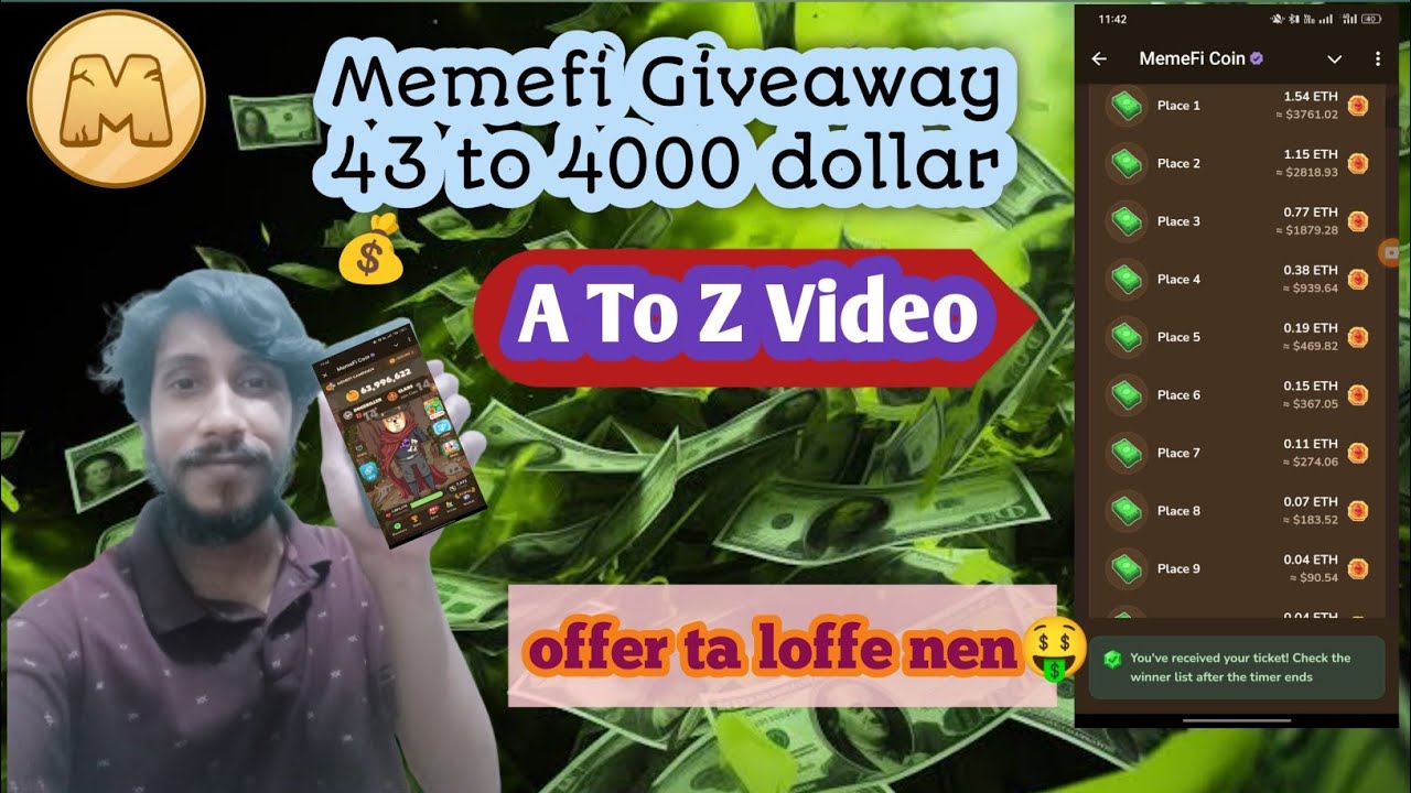 memefi giveaway 46 to 4000 dollar 💰💵 all Prosses a to z - YouTube