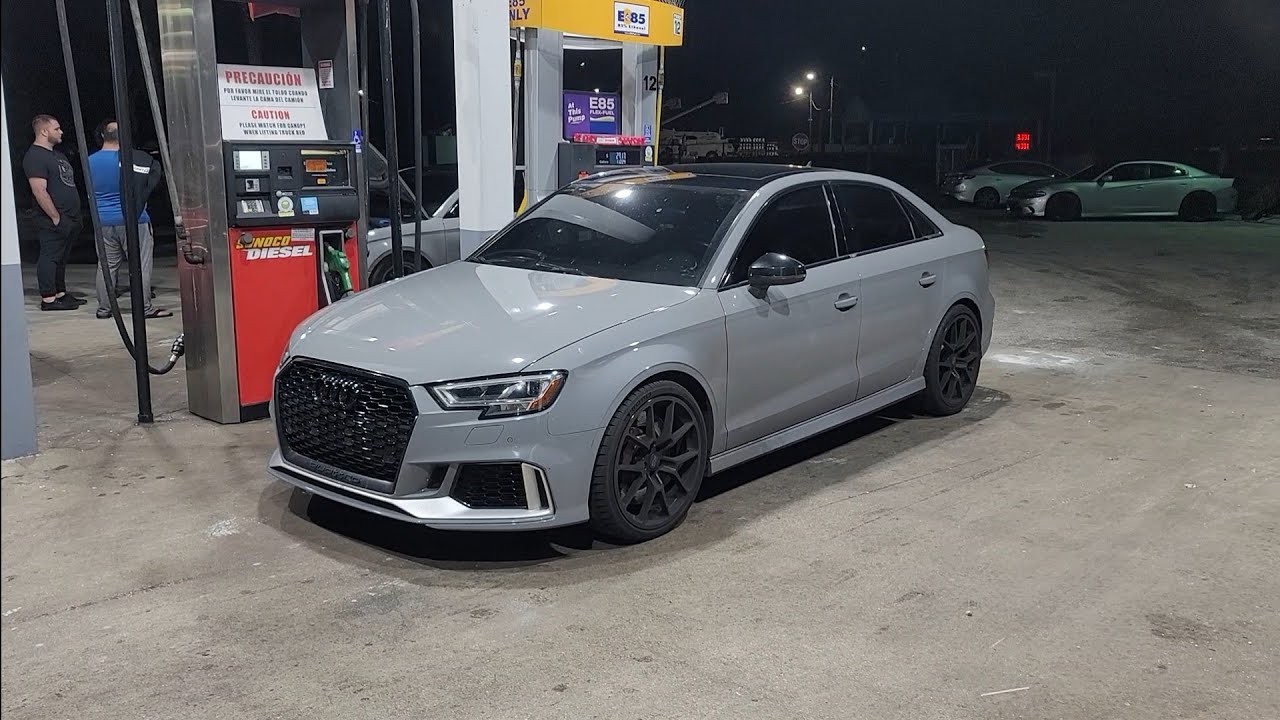 2019 Audi RS3 FBO E85 vs 2016 BMW M4 FBO E50 - YouTube