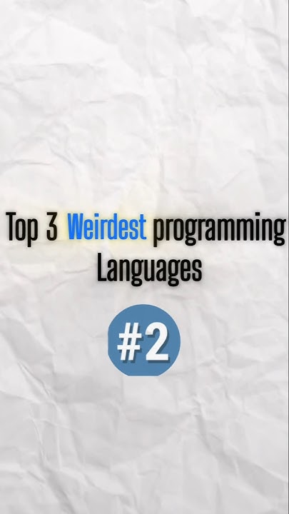 Top 3 weirdest programming languages Part 2 #coding #html #development ...