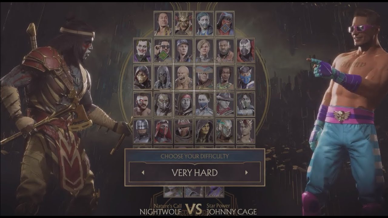 NIGHTWOLF VS. JOHNNY CAGE (VERY HARD) MK1 - YouTube