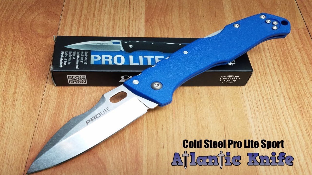 COLD STEEL BLUE PRO LITE STRAIGHT 4116 GERMAN STEEL FOLDING POCKET ...