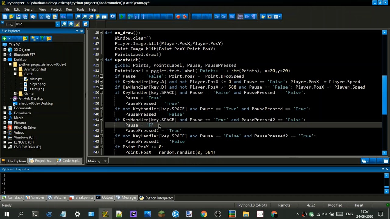 I Made A Catching Game In Python Using Pyglet Youtube