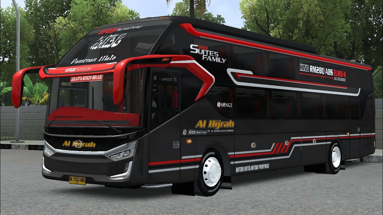 Livery Al Hijrah SR3 SCDG Mod By ASXFM // Free Download // Bus ...
