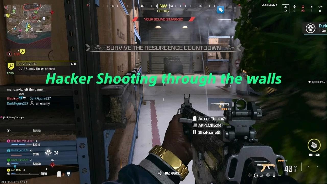 COD WZ Hacker shooting through walls - YouTube