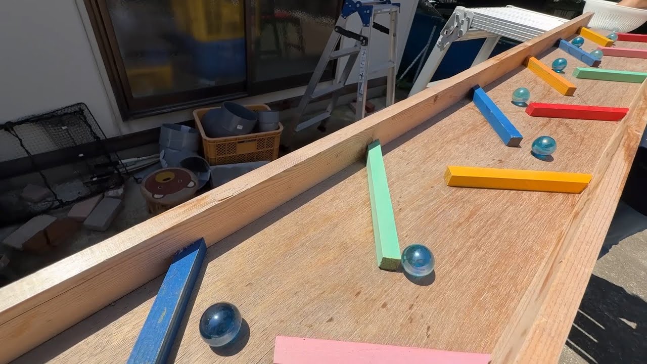 Artistic marble play ☆ Original wooden course - YouTube