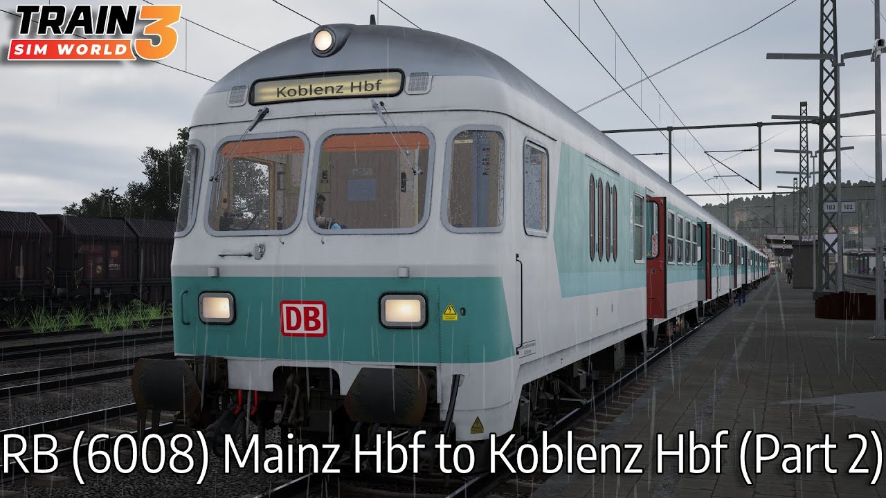RB (6008) Mainz Hbf to Koblenz Hbf (Part 2) - Linke Rheinstrecke ...