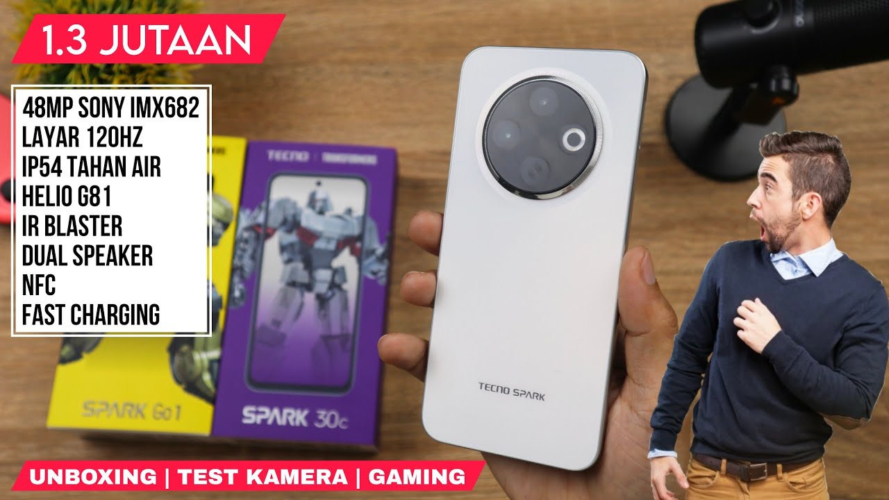 HP 1 Jutaan TECNO makin menggila! Sensor kamera SONY IMX582 - Unboxing ...