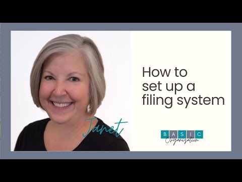 How to set up a filing system - YouTube