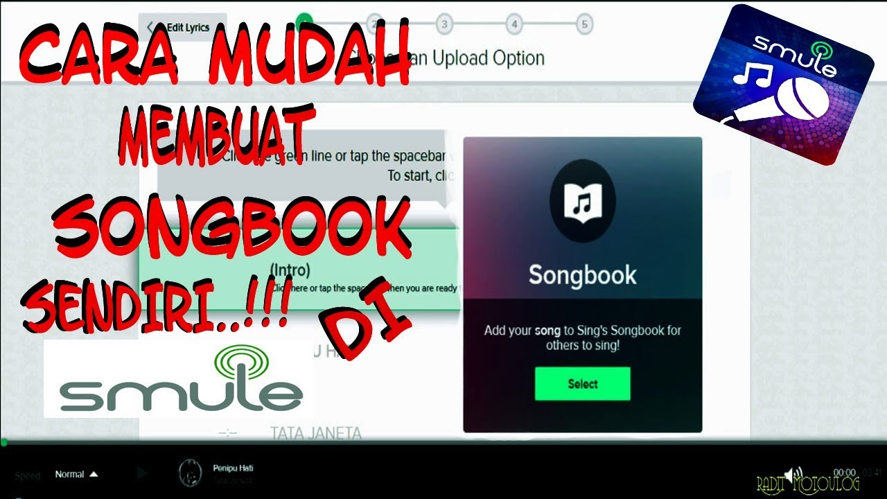 tutorial cara upload songbook di smule_untuk yang belum tau_sangat ...