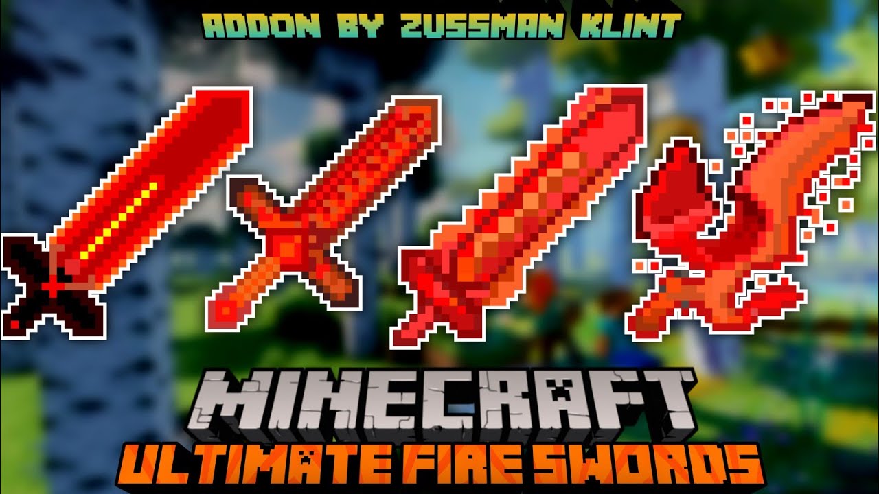 Minecraft Pe Swords Addon - Ultimate Fire Swords Addon [Craftable ...