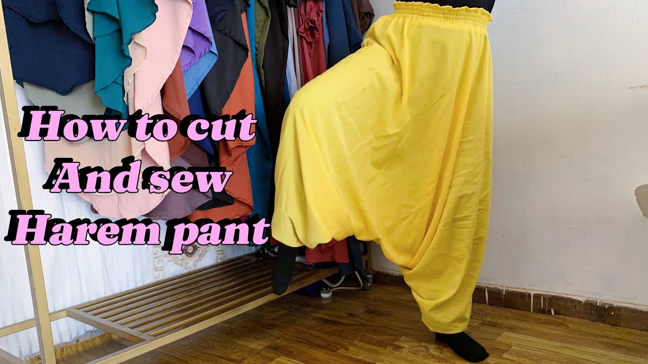 How to cut and sew harem pants/pallazo - YouTube