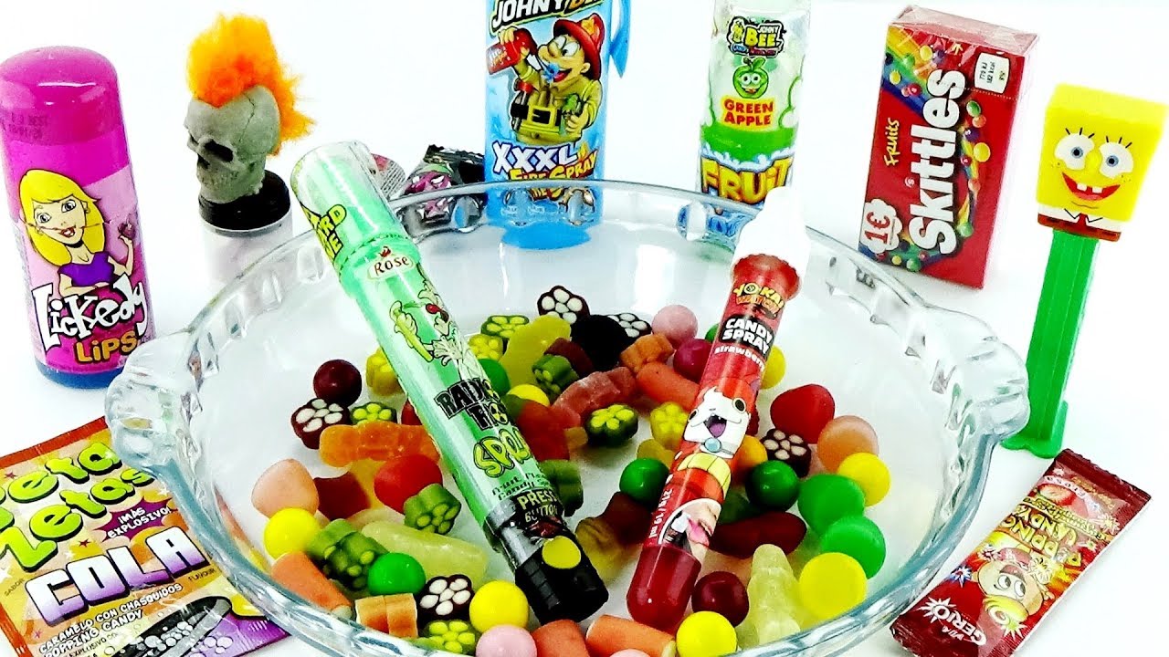 MEZCLANDO Y PROBANDO CHUCHES DIFERENTES Y RARAS TODAS A LA VEZ//MIXING ...