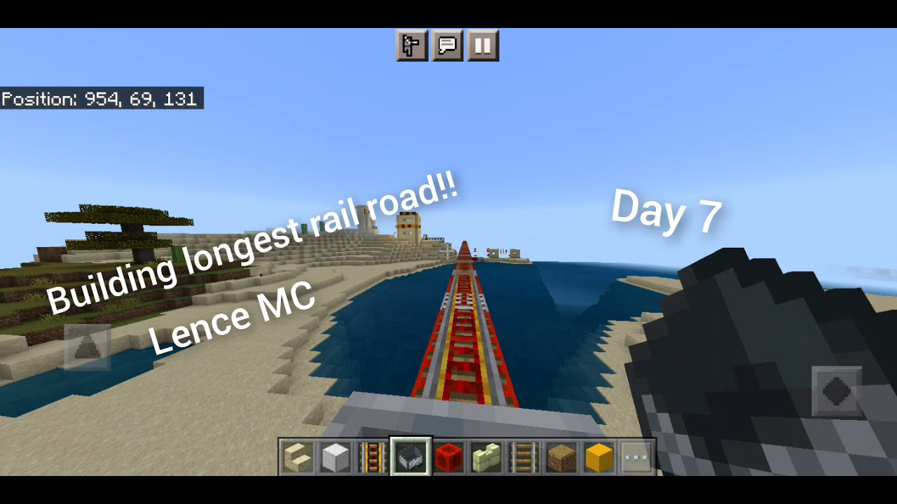 Build longest rail road in Minecraft || Day 7 - YouTube