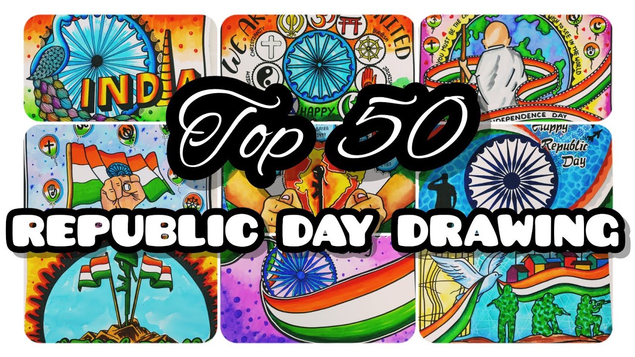 Republic Day Drawing / How to Draw Republic Day Poster Easy Step By ...