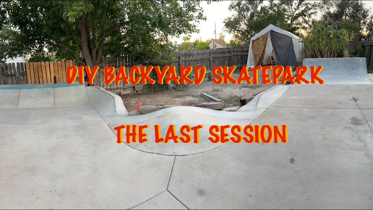 Last Session at my Backyard DIY Skatepark - YouTube