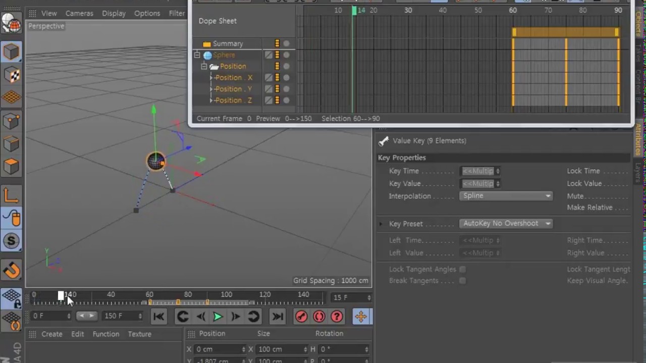 [시포디 강좌] 키 모션의 반복설정-시네마 4D(Cinema 4D Key motion Tutorial) - YouTube