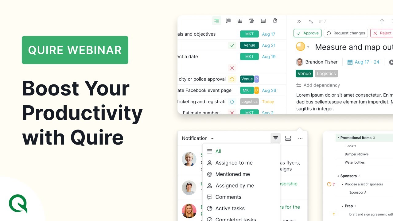Quire Webinar: Boost Your Productivity with Quire - YouTube