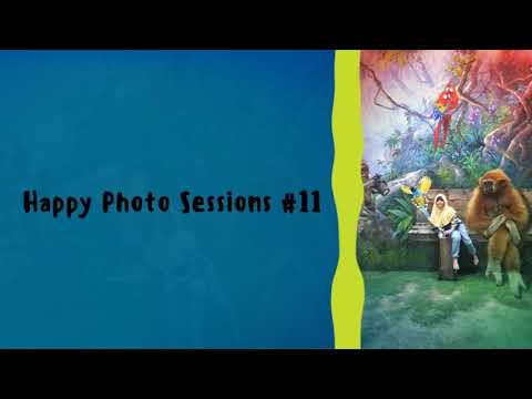 Anak kecil Foto sama Binatang Buas