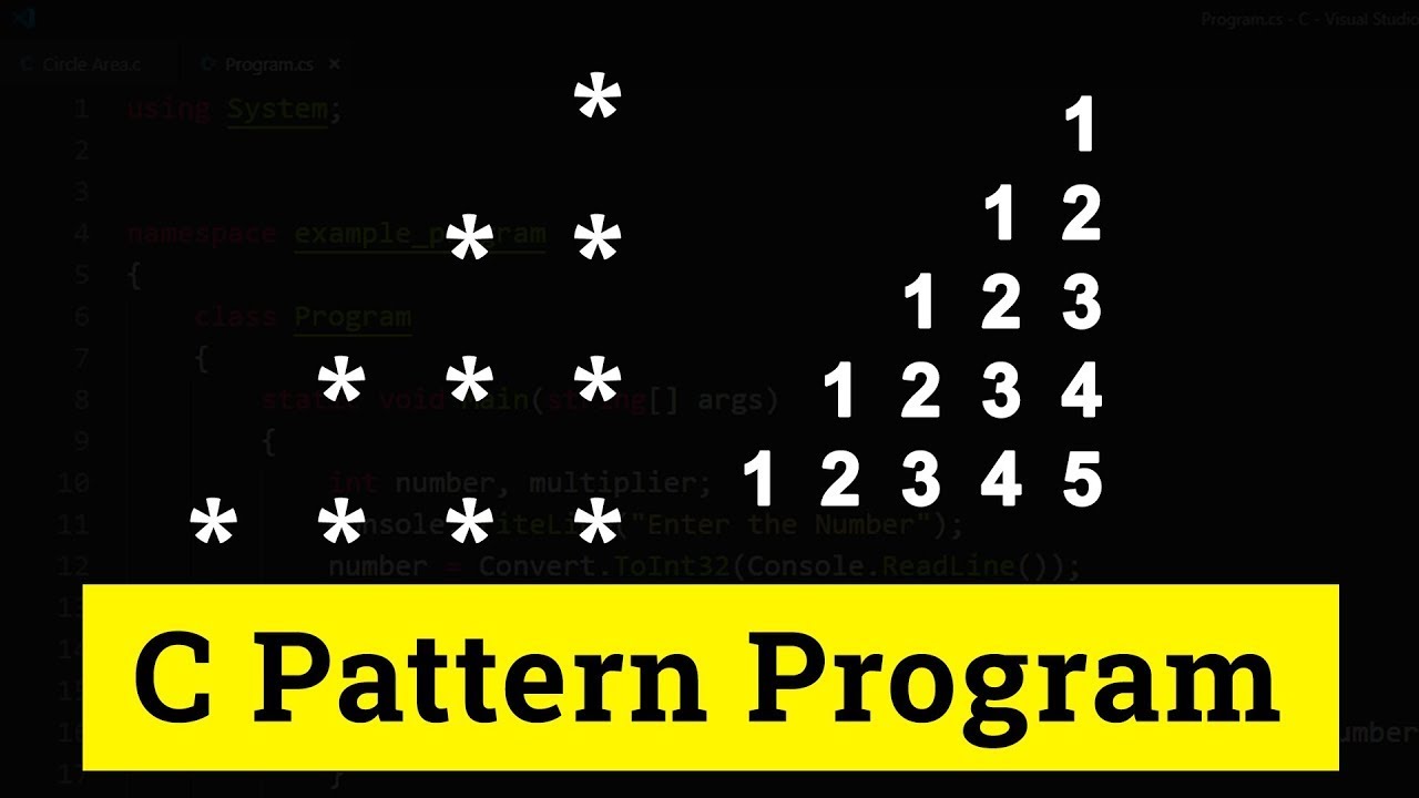C Program To Print Number Pattern C Programing Language Trending 1012