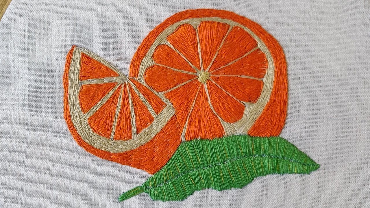 Hand embroidery - orange embroidery episode 49 | part 3 || # ...