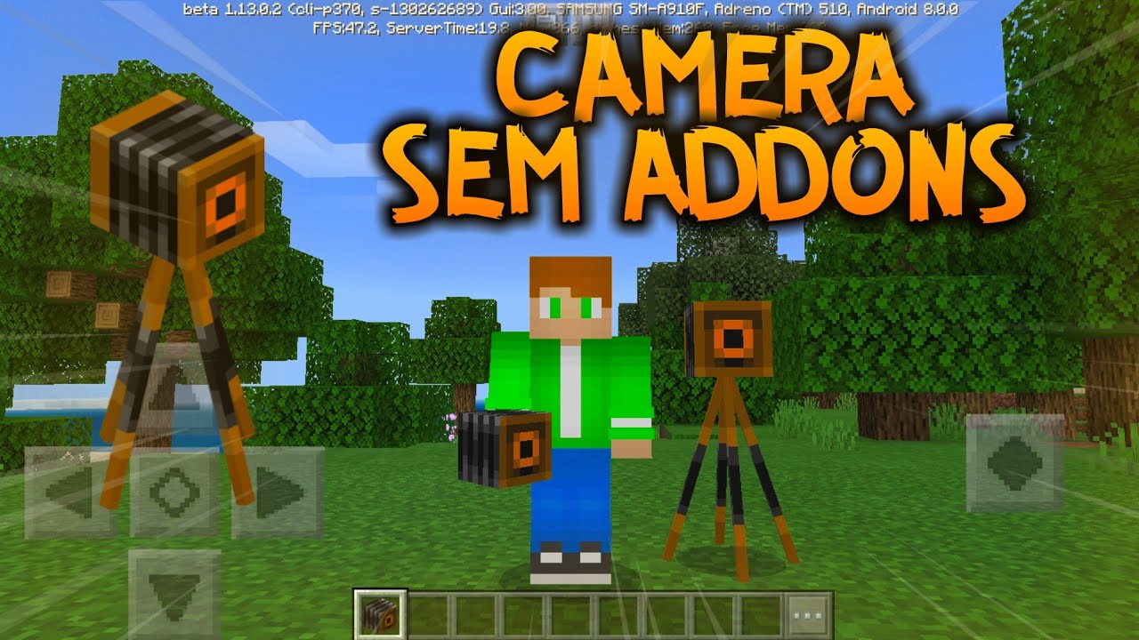 COMO ADICIONA A CÂMERA OCULTA NO MINECRAFT PE! COMO TER UMA CÂMERA NO ...