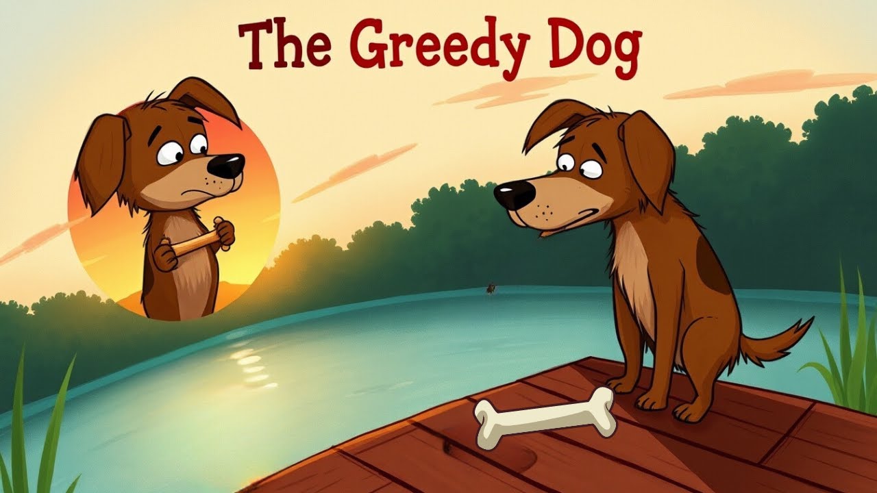 The Greedy Dog 🐶🦴 | Moral Story for Kids | Fun Animation with Important ...