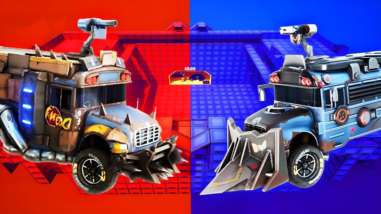 ARMOURED Battle Bus RED Vs BLUE! - YouTube