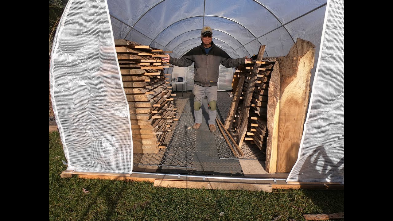 Trying a New Method of Drying my Milled Wood Slabs. Greenhouse Kiln ...