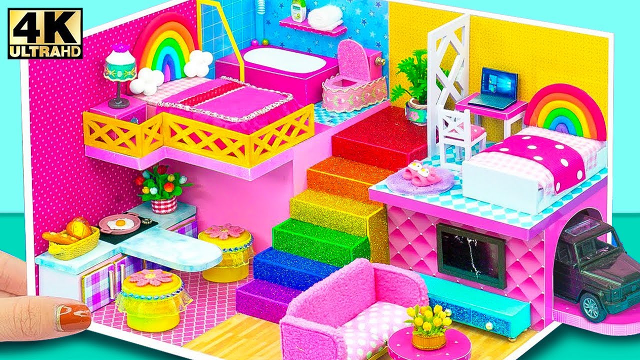 Make a Cozy 2 Bedroom Cardboard House with 5 Room Perfectly Tailored ...