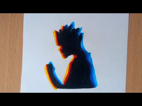 glitch drawing || how to draw glitch drawing || step by step - YouTube