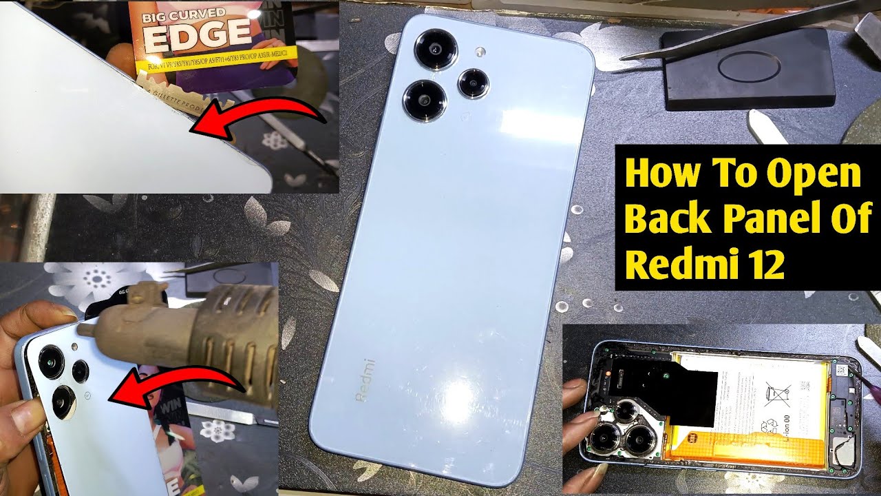 How To Open Back Panel Of Redmi 12 | Redmi 12 ka Back Dhakkan Kaise ...