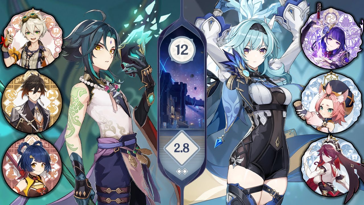 C0 Xiao Double Pyro / C0 Eula Triple Cryo - Spiral Abyss v2.8 (Floor 12 ...
