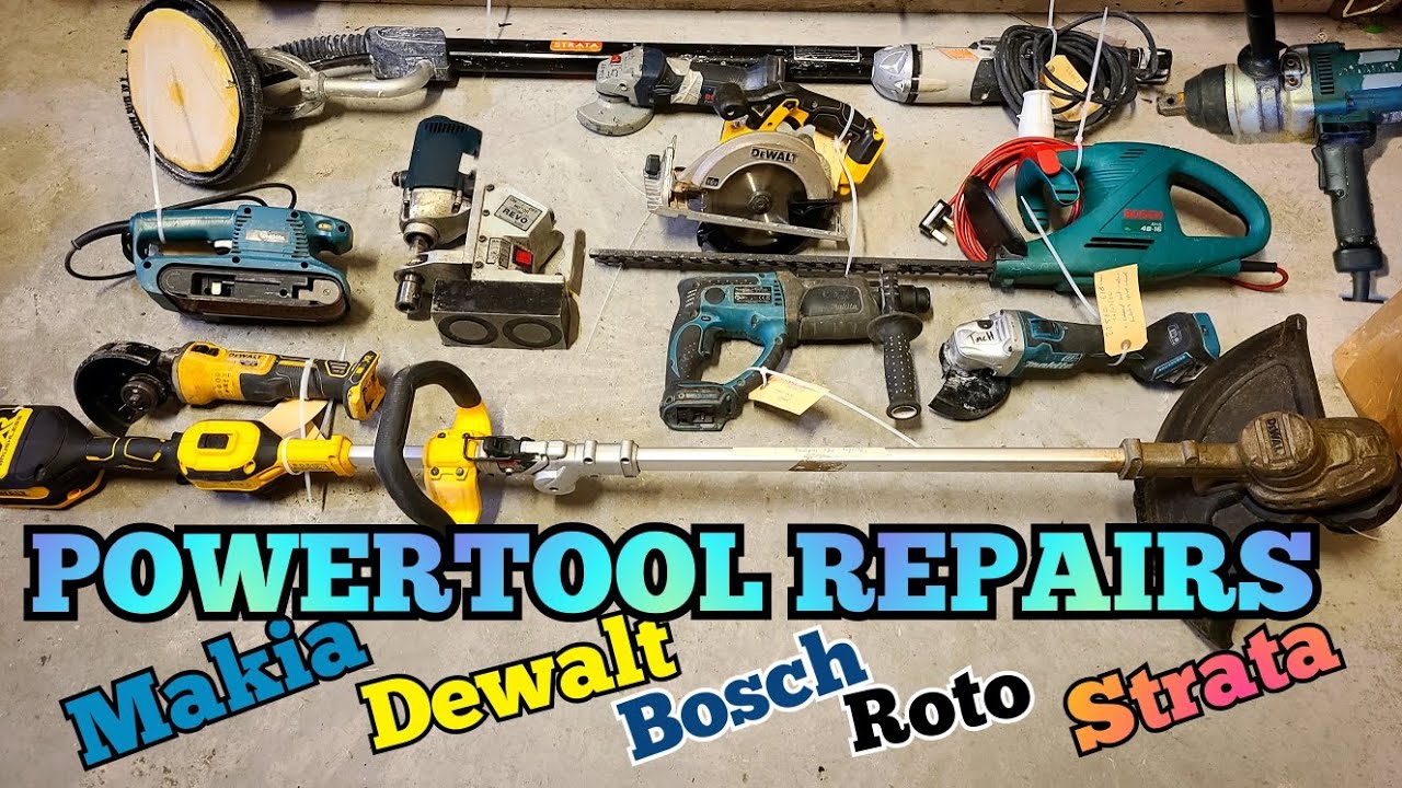 Repairing Broken Power Tools for customers. Real tools with Real faults ...