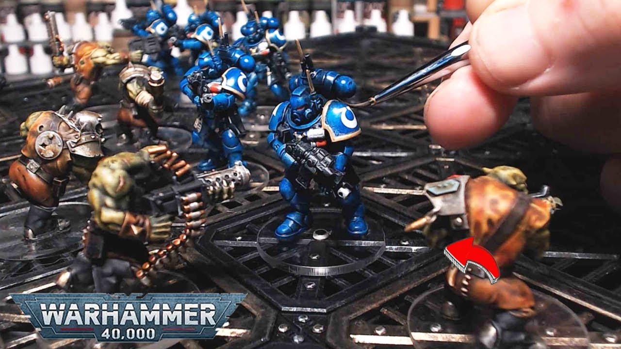 How I Contrast Paint Space Marines for my Warhammer 40k Chess Set - YouTube